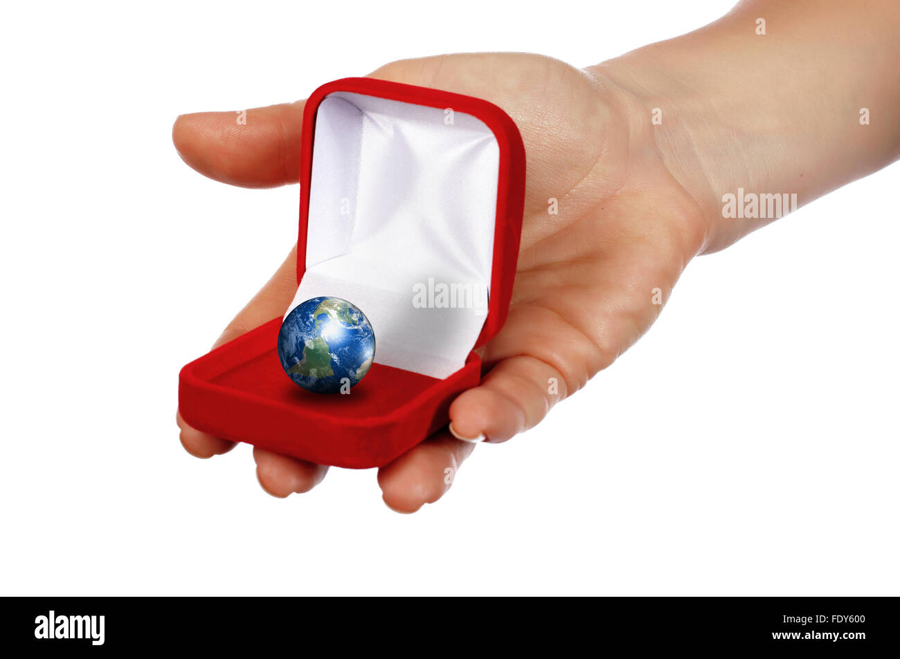 The whole world is a gift on white Stock Photo - Alamy