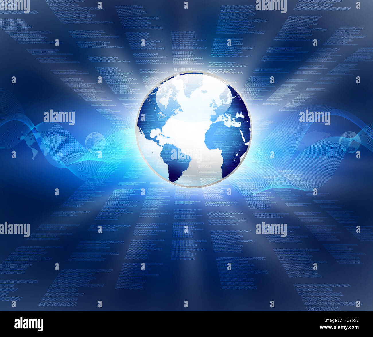 Abstract background of blue with the image of planet Earth Stock Photo ...