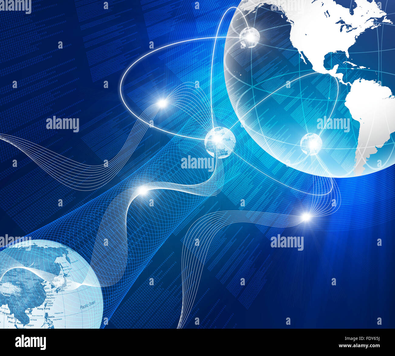 Abstract background of blue with the image of planet Earth Stock Photo ...