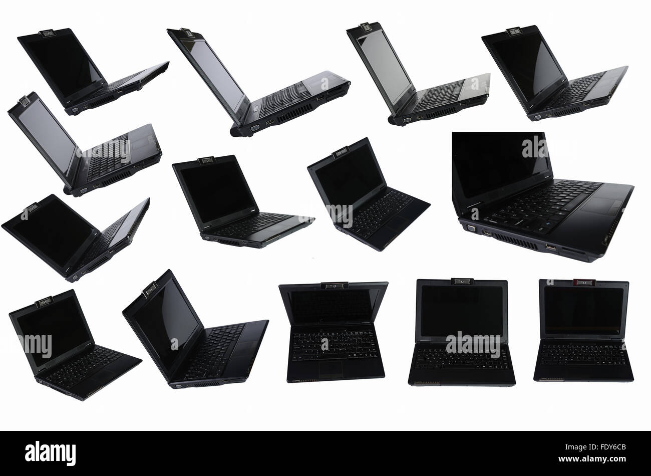 Some notebooks from various angles on a white background Stock Photo ...