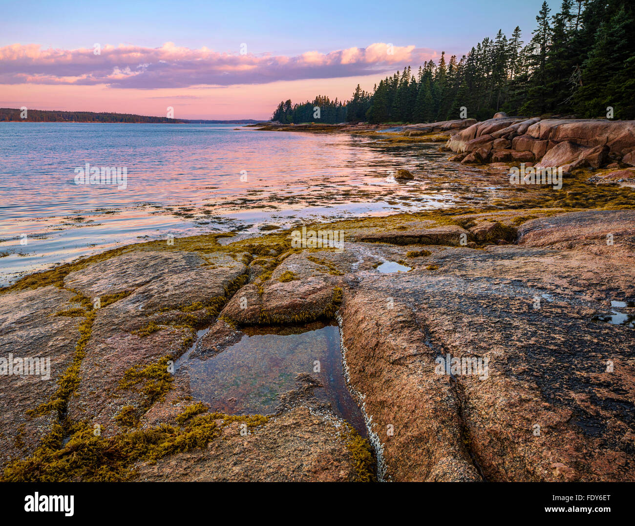 Deer Isle, Maine: Sunrise on Jericho Bay Stock Photo - Alamy
