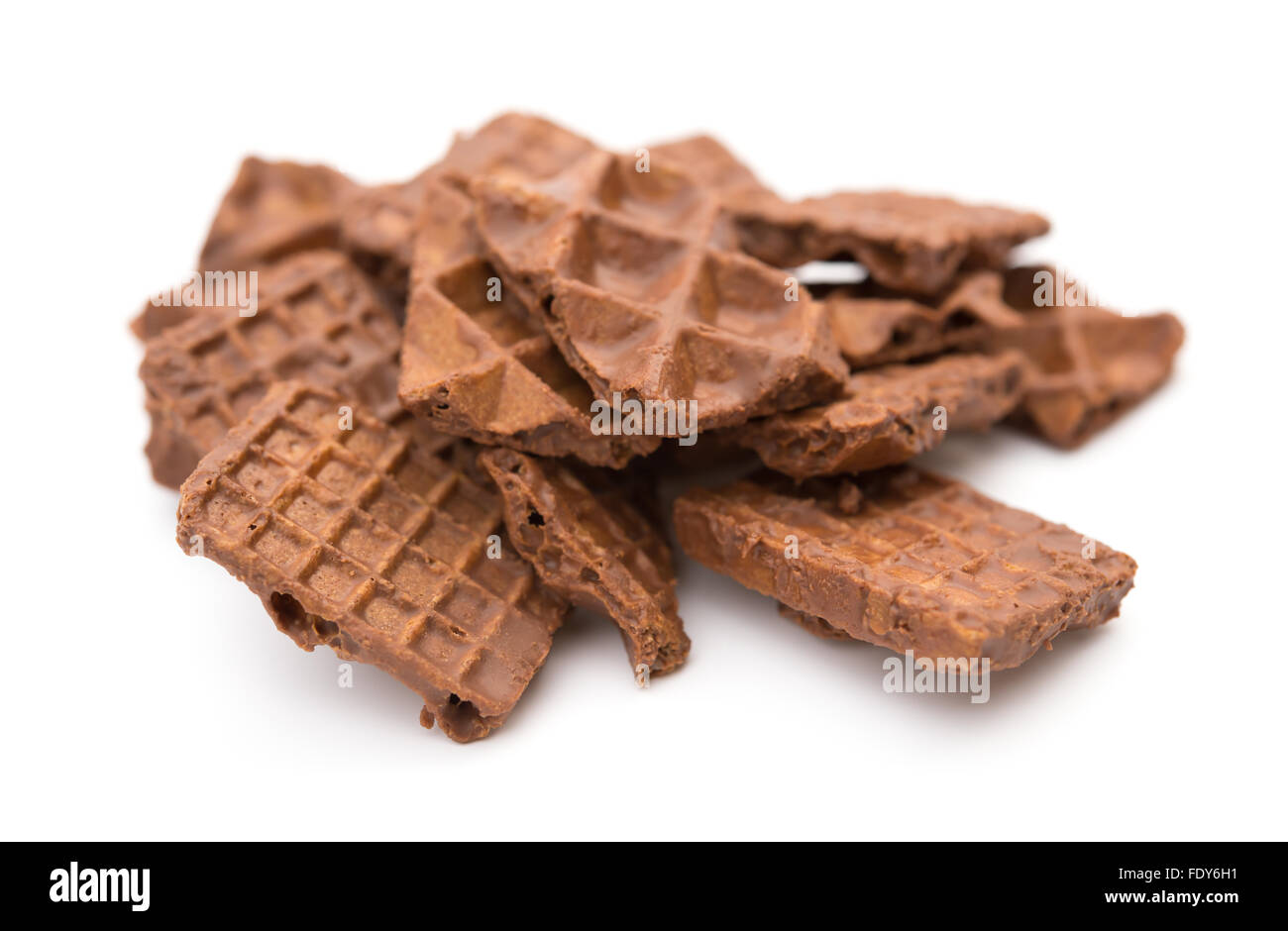 chocolate blocks on a white background Stock Photo - Alamy