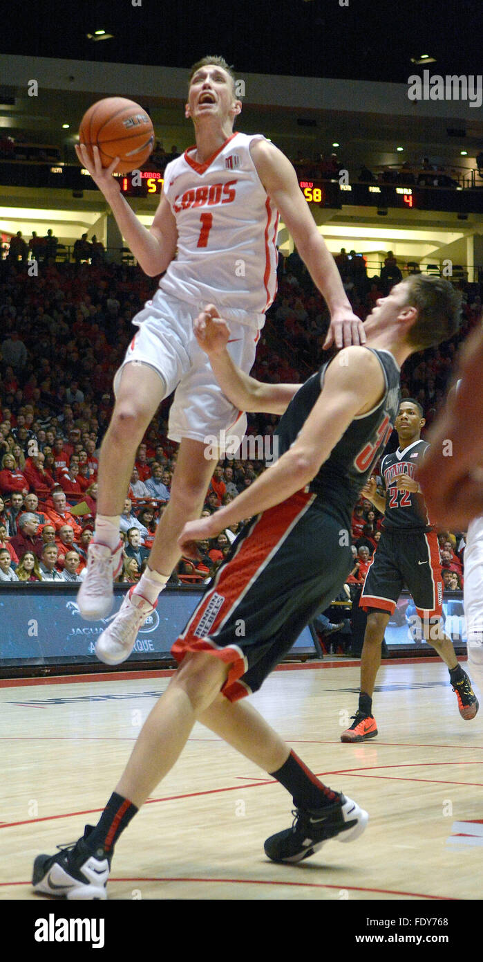 Albuquerque, New Mexico, Usa. 2nd Feb, 2016. SPORTS -- UNM's Cullen ...