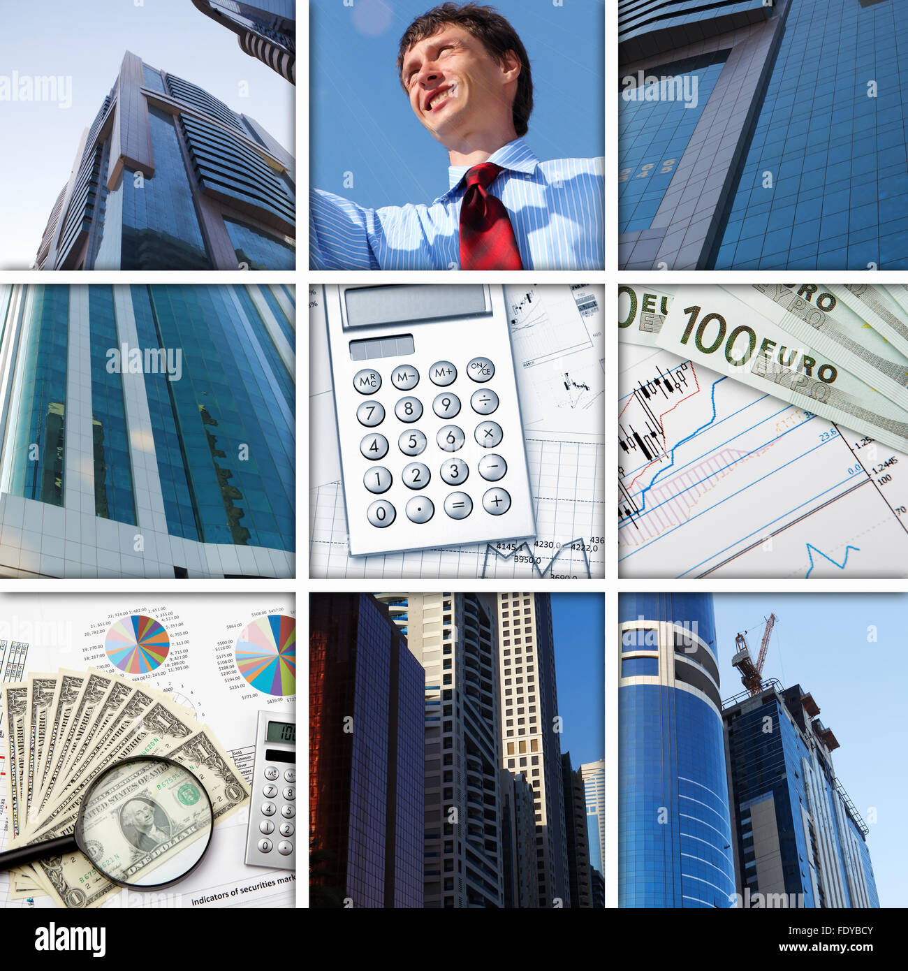 Collage of financial and business charts and graphs Stock Photo - Alamy