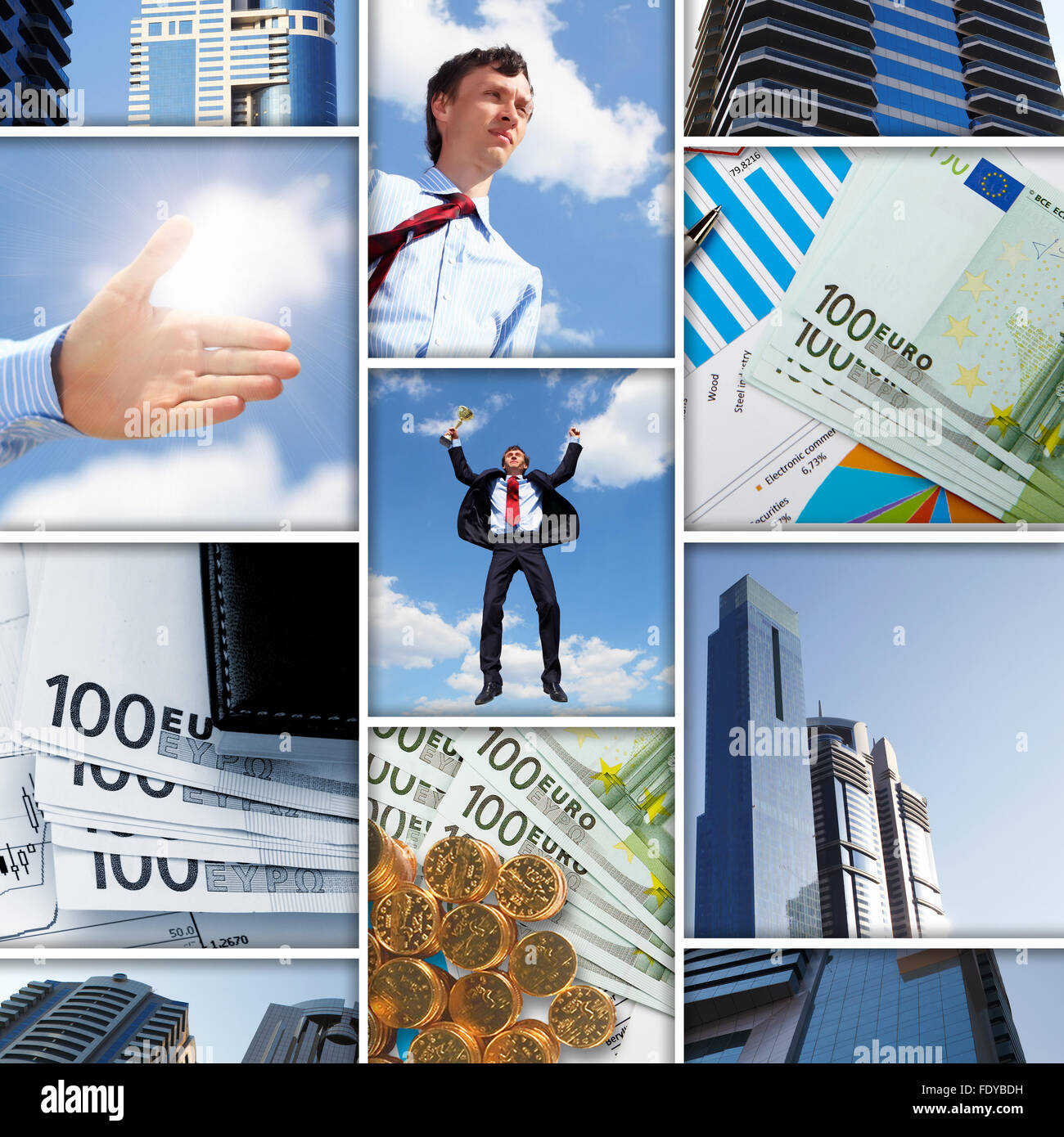 Collage of financial and business charts and graphs Stock Photo - Alamy