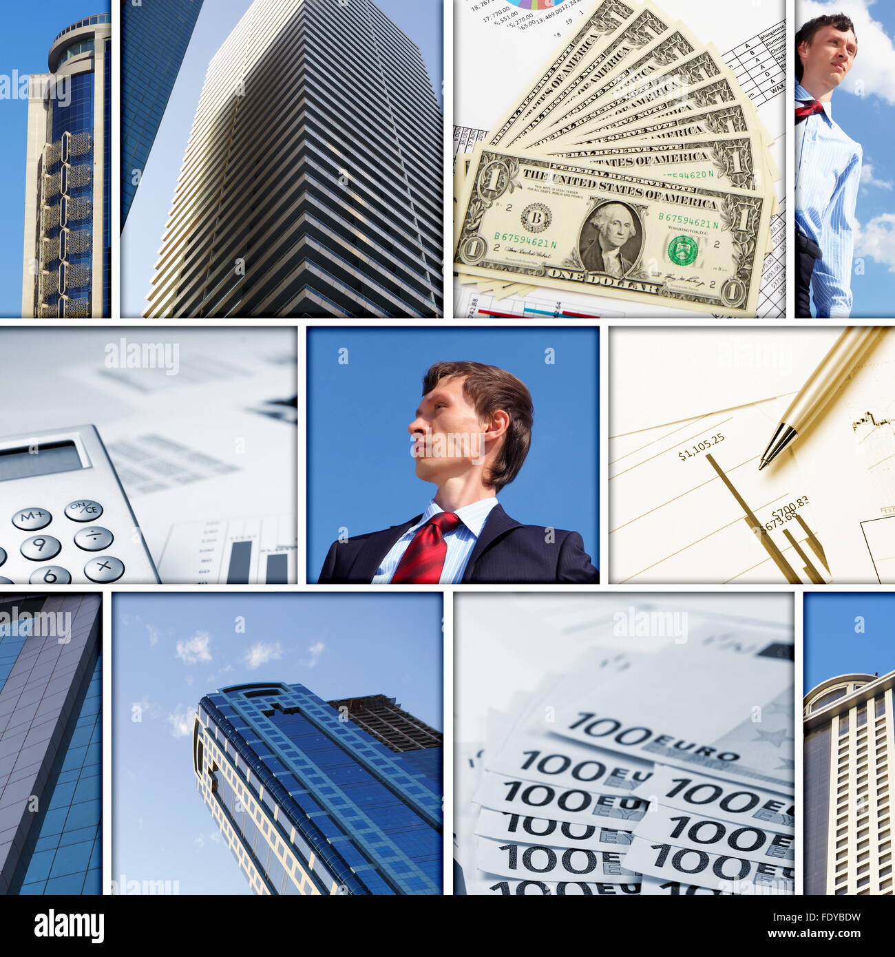 Collage of financial and business charts and graphs Stock Photo - Alamy
