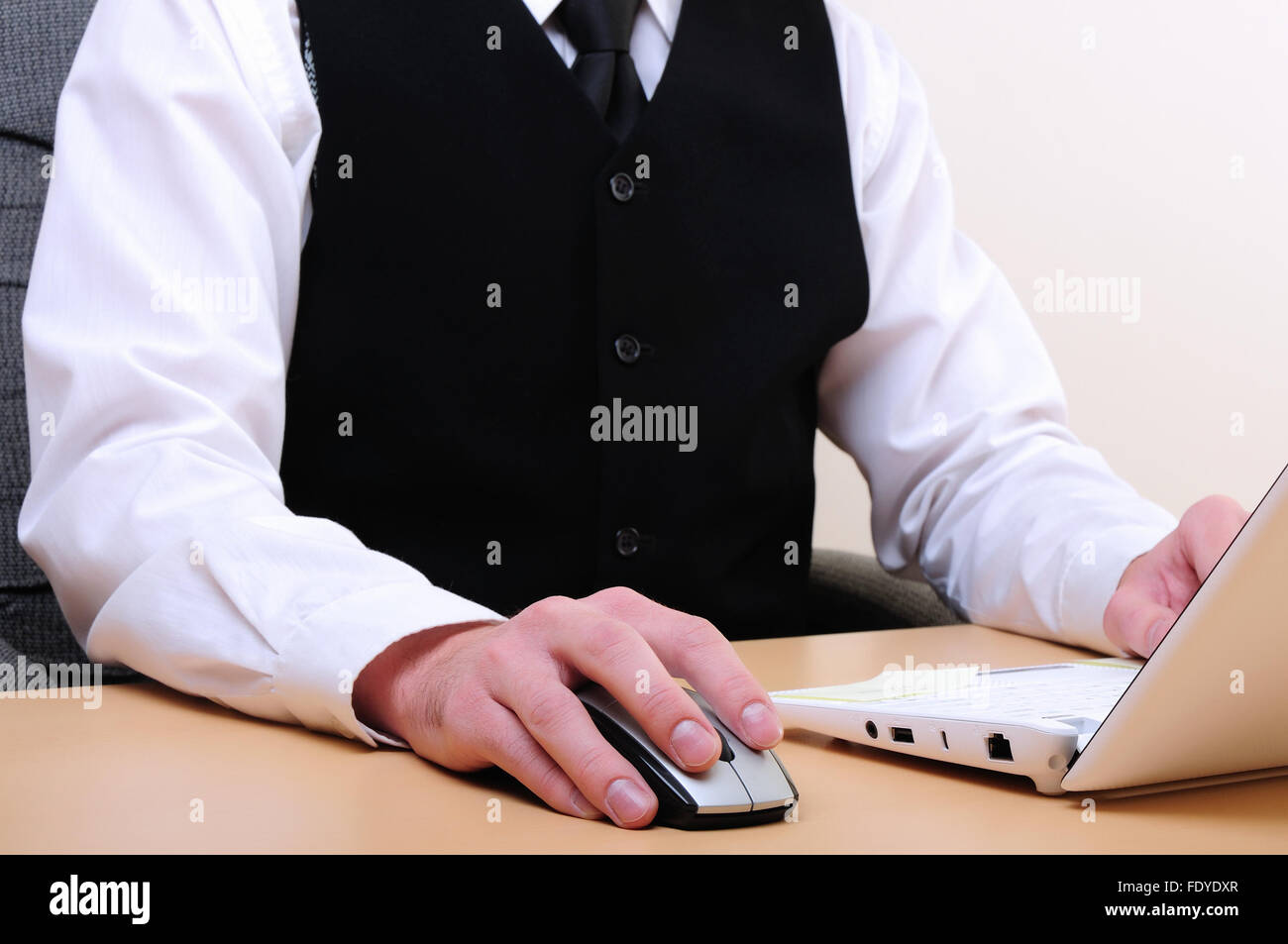 Hands of a young man working on the computer in the office Stock Photo ...