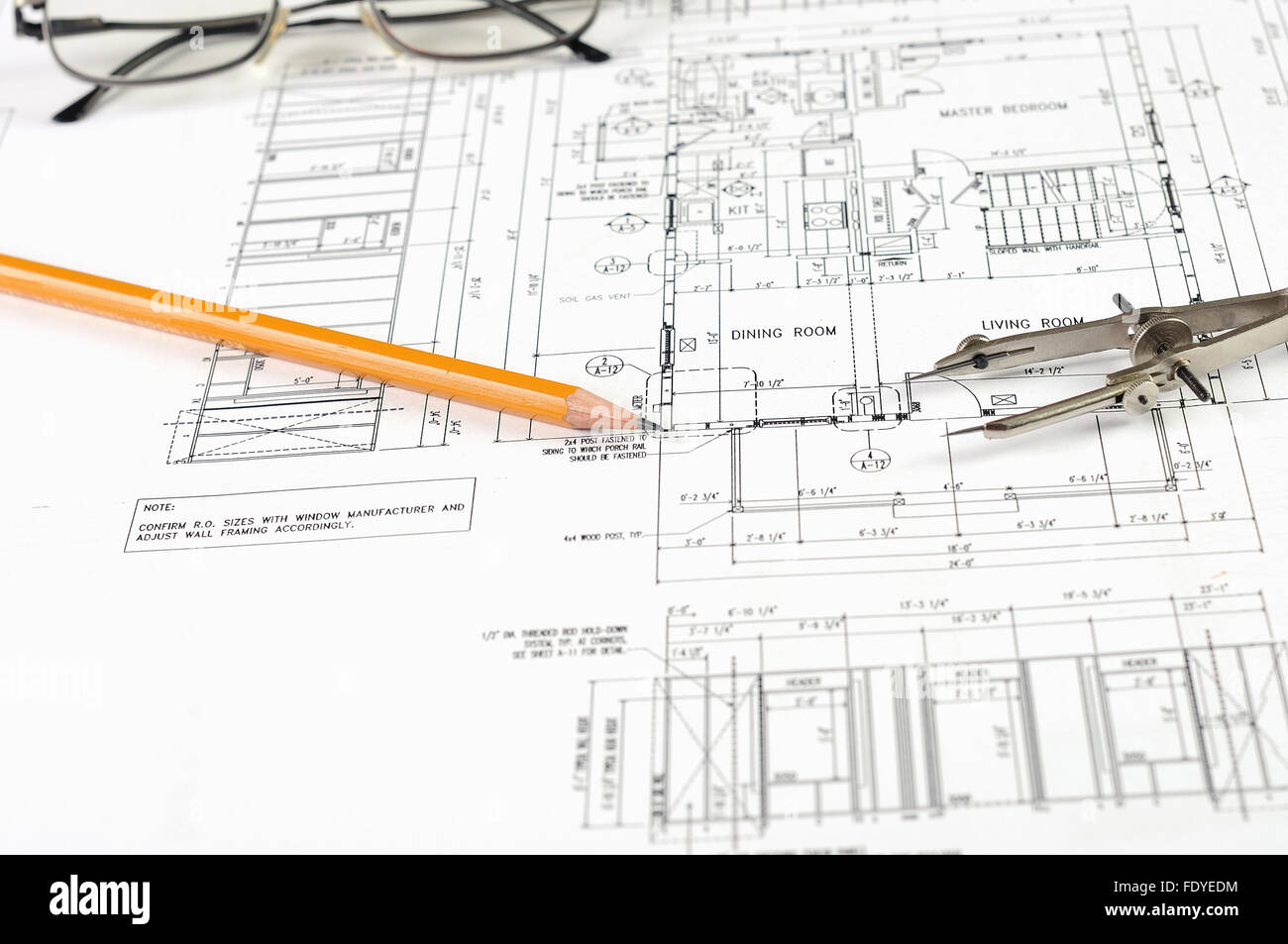 drawings of building homes and Tools Stock Photo - Alamy