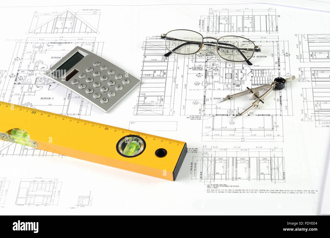 drawings of building homes and Tools Stock Photo - Alamy