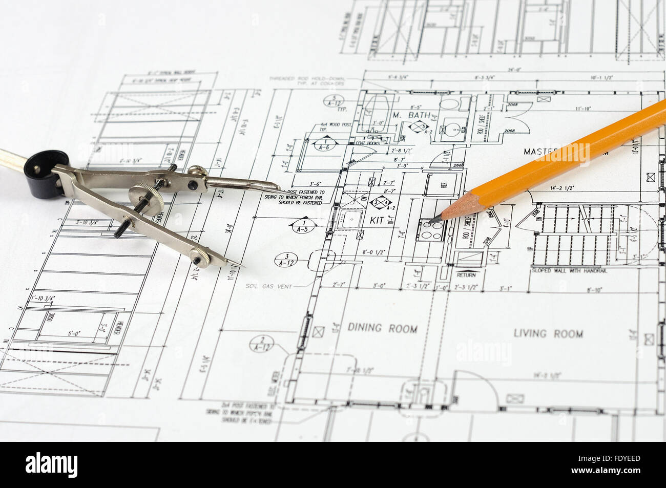 drawings of building homes and Tools Stock Photo - Alamy