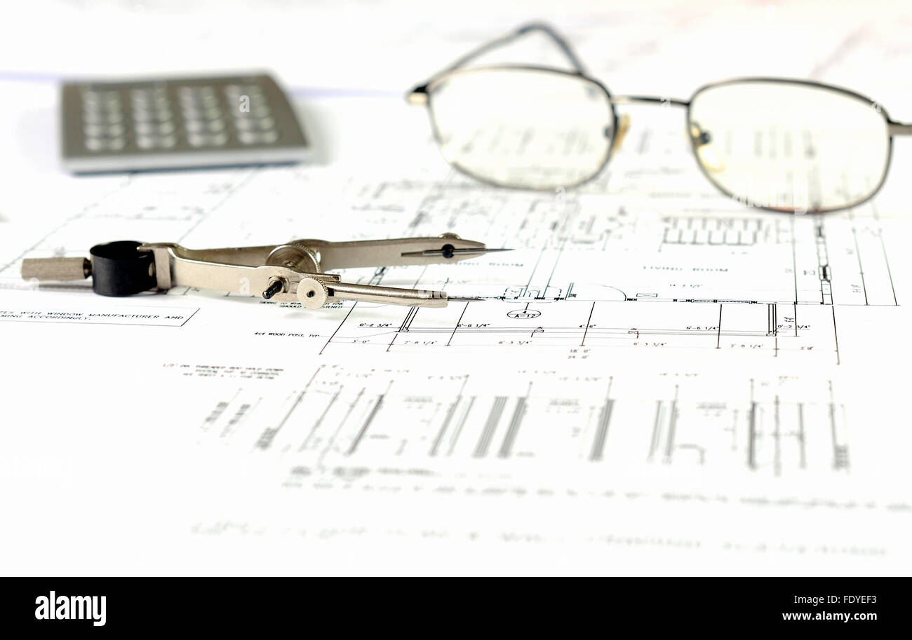 drawings of building homes and Tools Stock Photo - Alamy