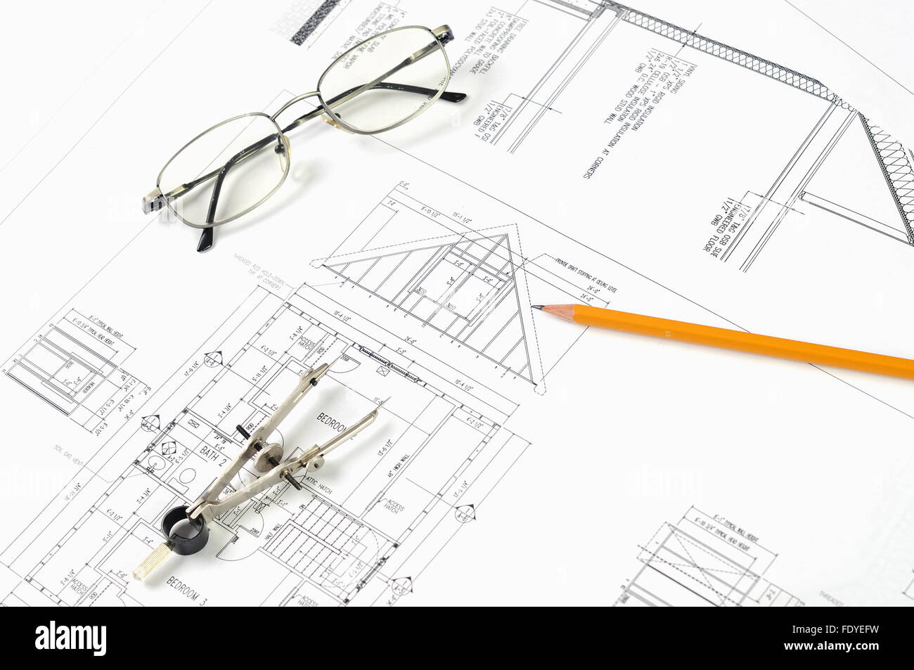 drawings of building homes and Tools Stock Photo - Alamy