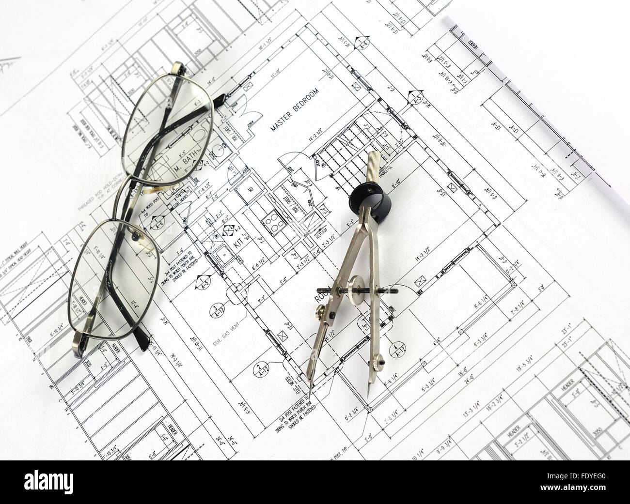 drawings of building homes and Tools Stock Photo - Alamy