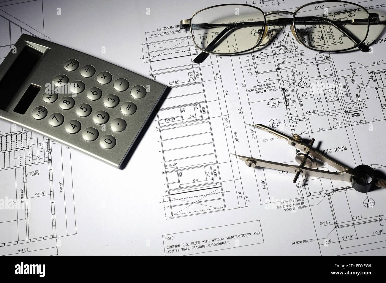 drawings of building homes and Tools Stock Photo - Alamy