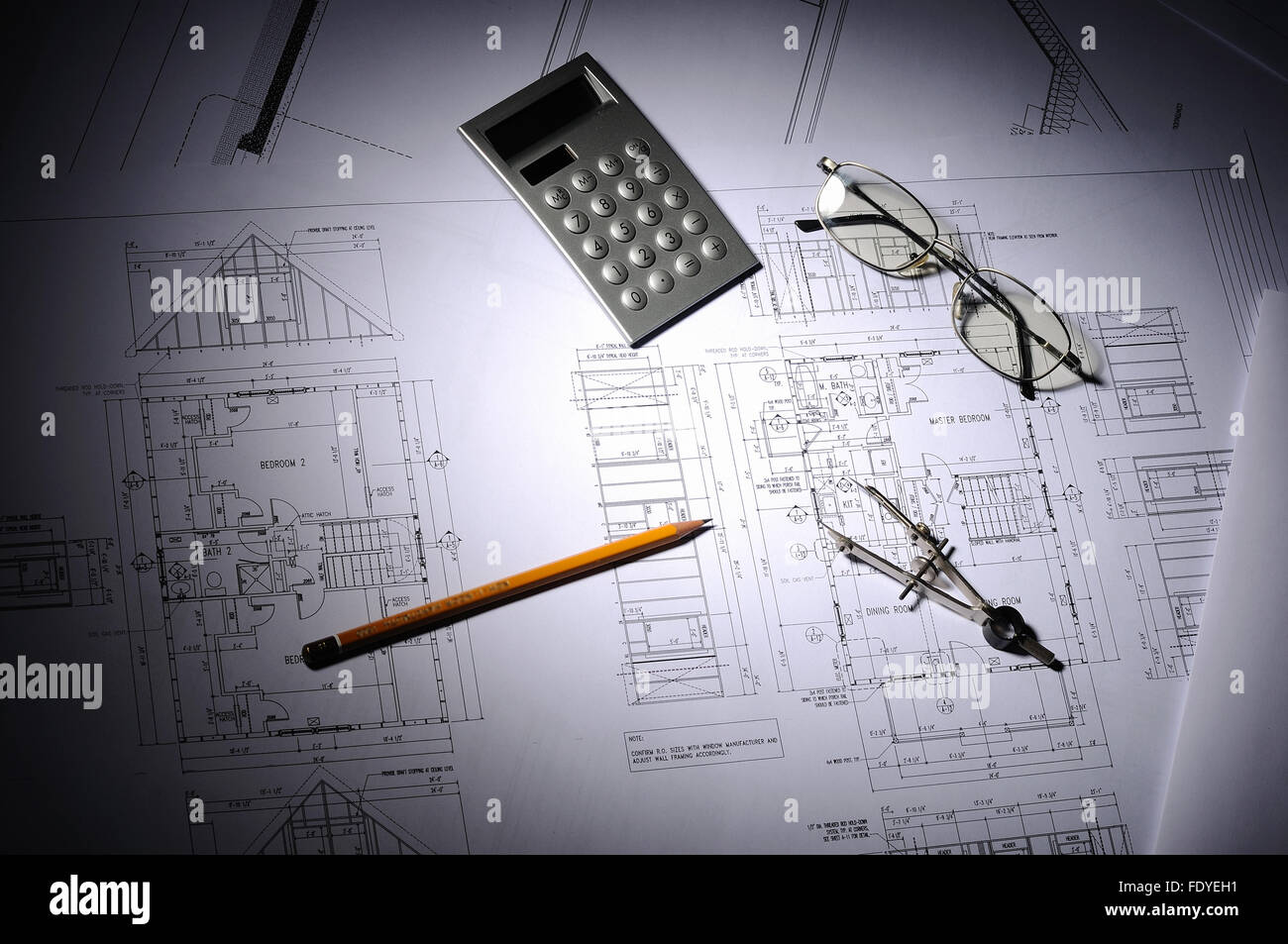drawings of building homes and Tools Stock Photo - Alamy