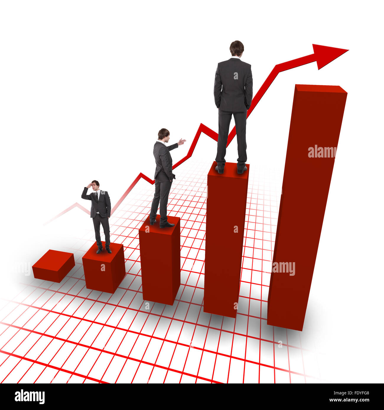 business man in black suit climbing financial charts Stock Photo - Alamy