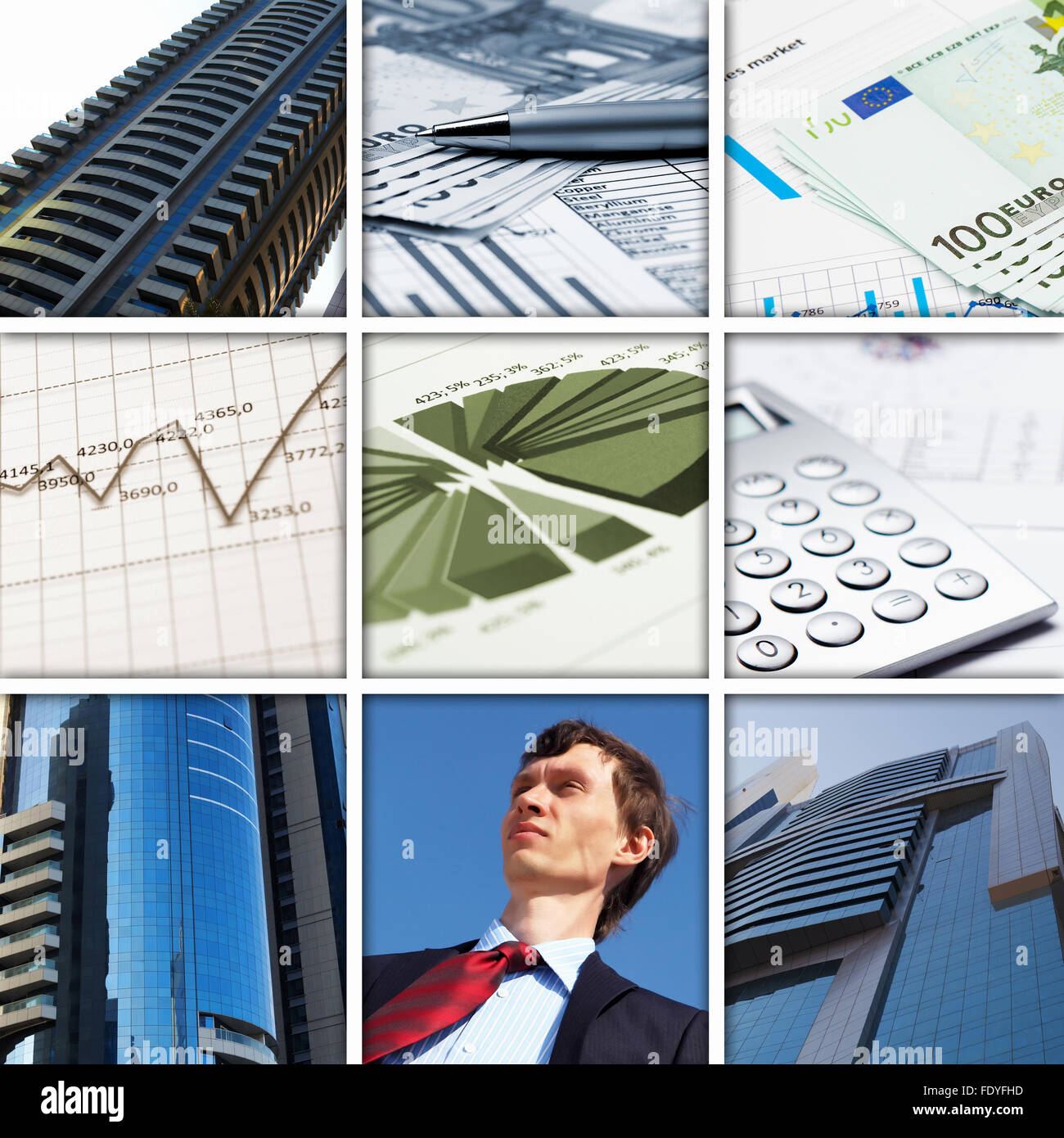 Business background collage of some business pictures Stock Photo - Alamy