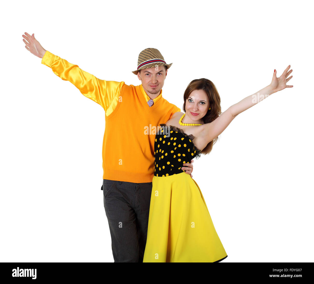 Attractive couple dancing isolated hi-res stock photography and images ...
