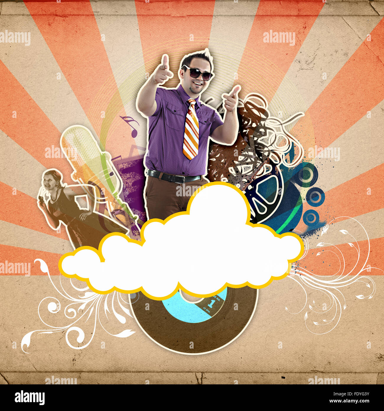 Vintage couple dancing clipart hi-res stock photography and images - Alamy