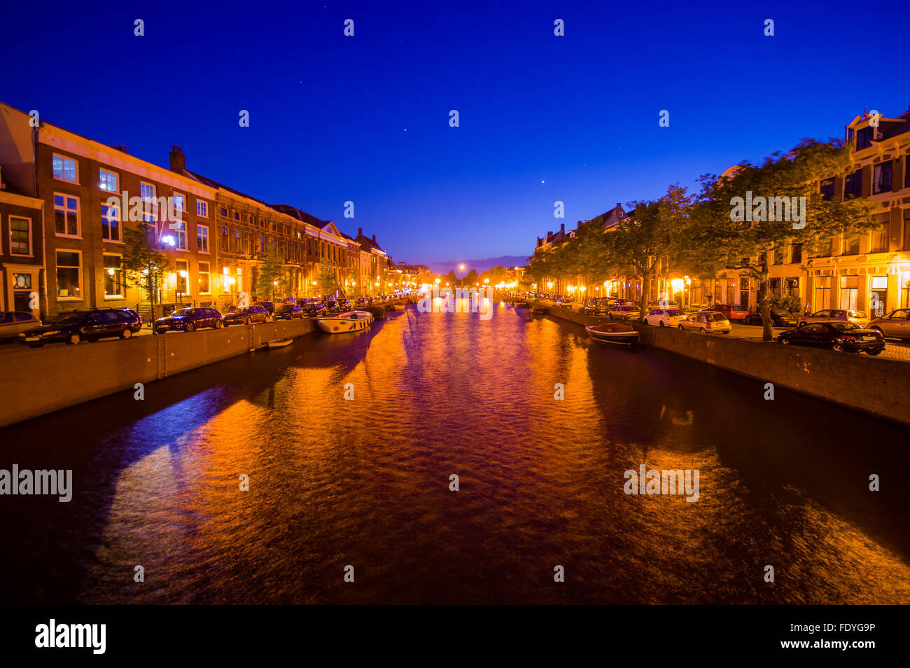 Harlem, Amsterdam, Netherlands - July 14, 2015: River with traditional ...