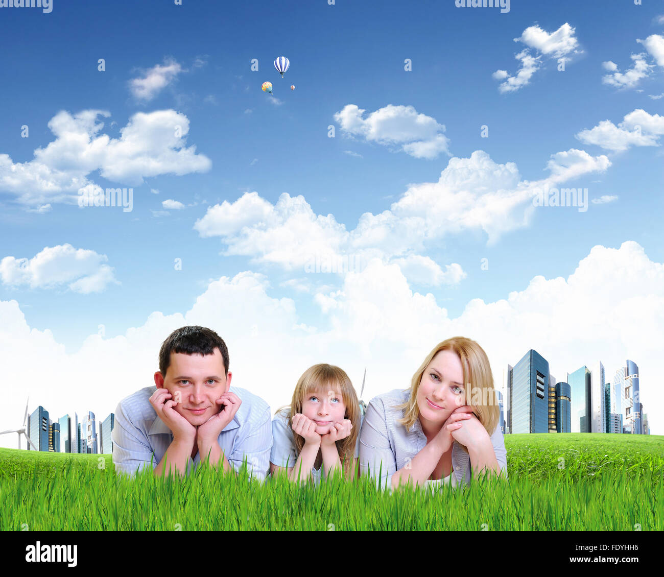 happy family spends time together on nature . Collage Stock Photo - Alamy