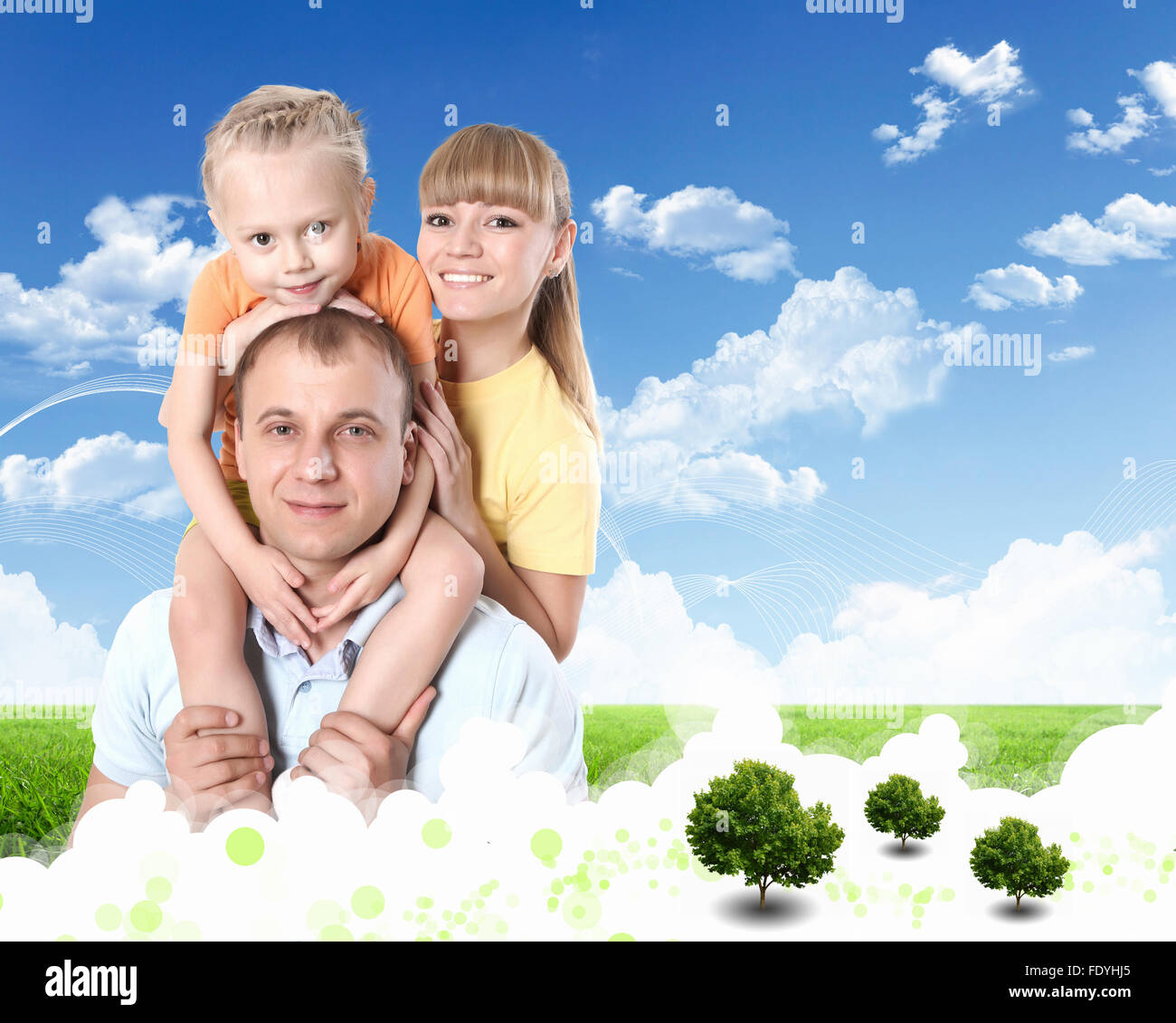 happy family spending time together outdoors. Collage Stock Photo - Alamy