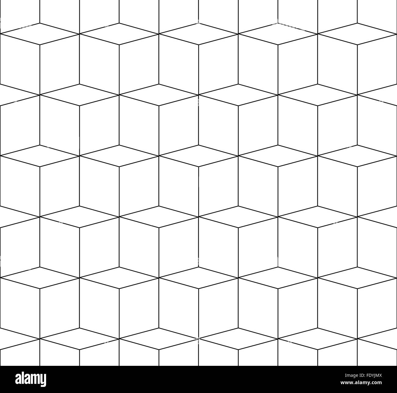 3D cubes spatial seamlessly repeatable monochrome pattern Stock Vector Image & Art - Alamy
