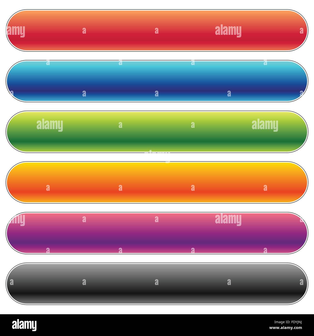 Colorful, rounded banner, button backgrounds with blank space for your ...