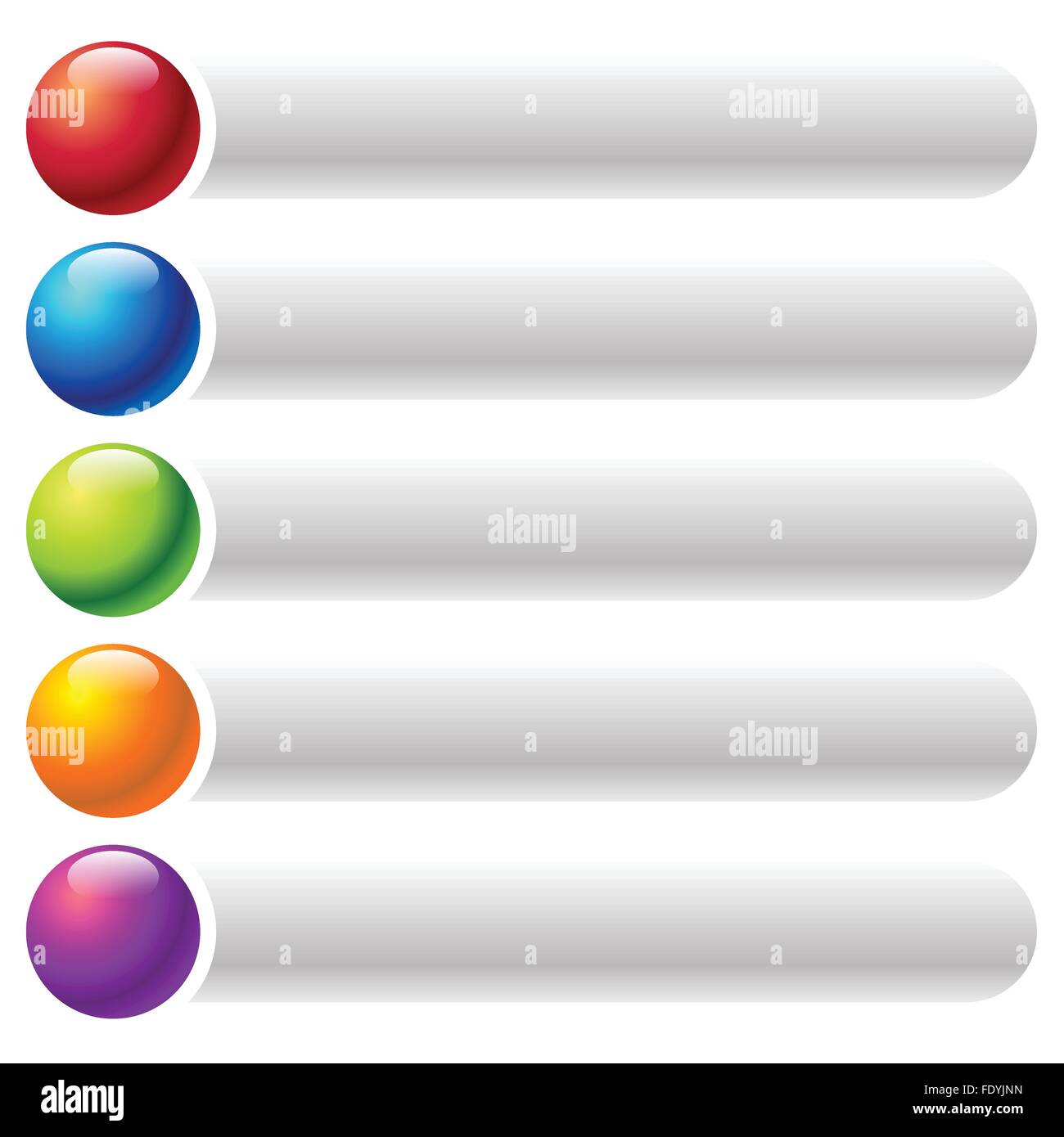 Colorful, rounded banner, button backgrounds with blank space for your ...