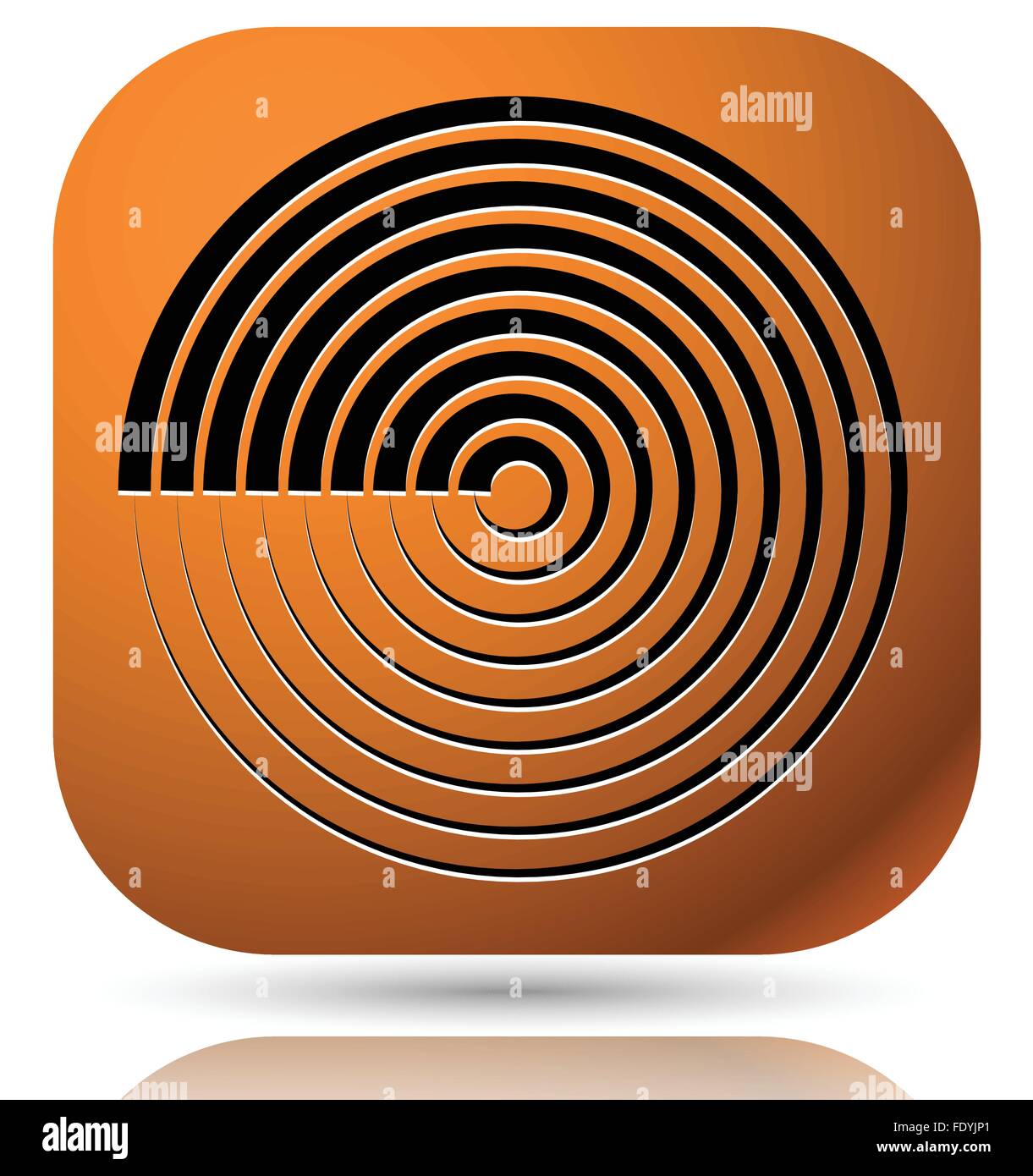 Generic icon with cyclic, circular concentric lines symbol Stock Vector ...