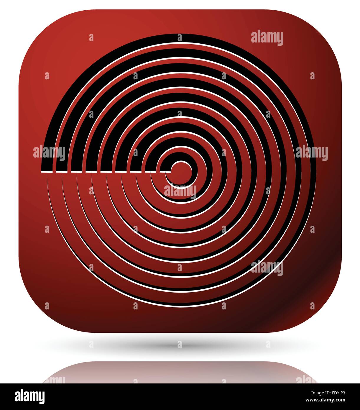 Generic icon with cyclic, circular concentric lines symbol Stock Vector ...