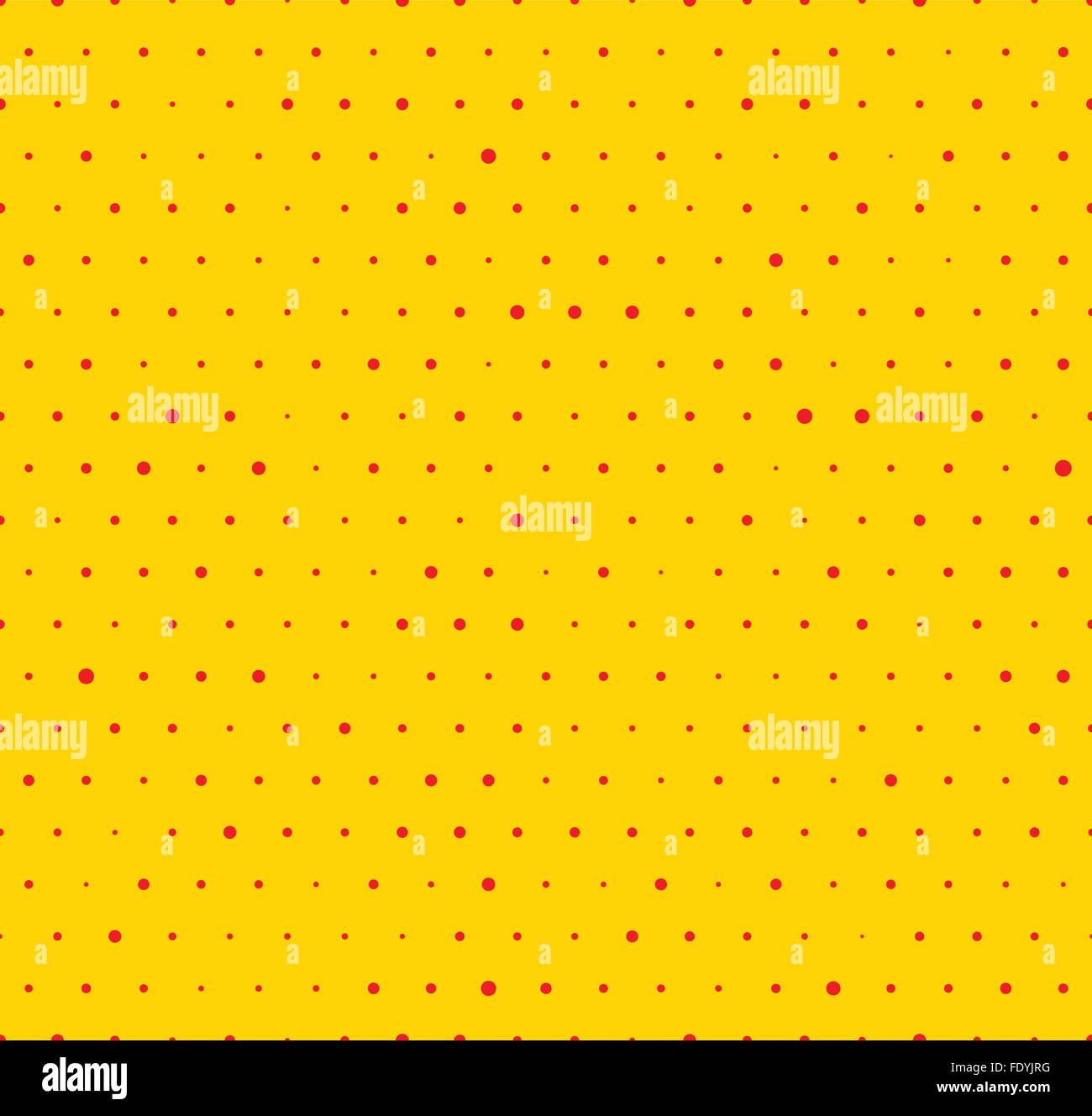 Dotted yellow and red pop art pattern. Seamlessly repeatable background ...