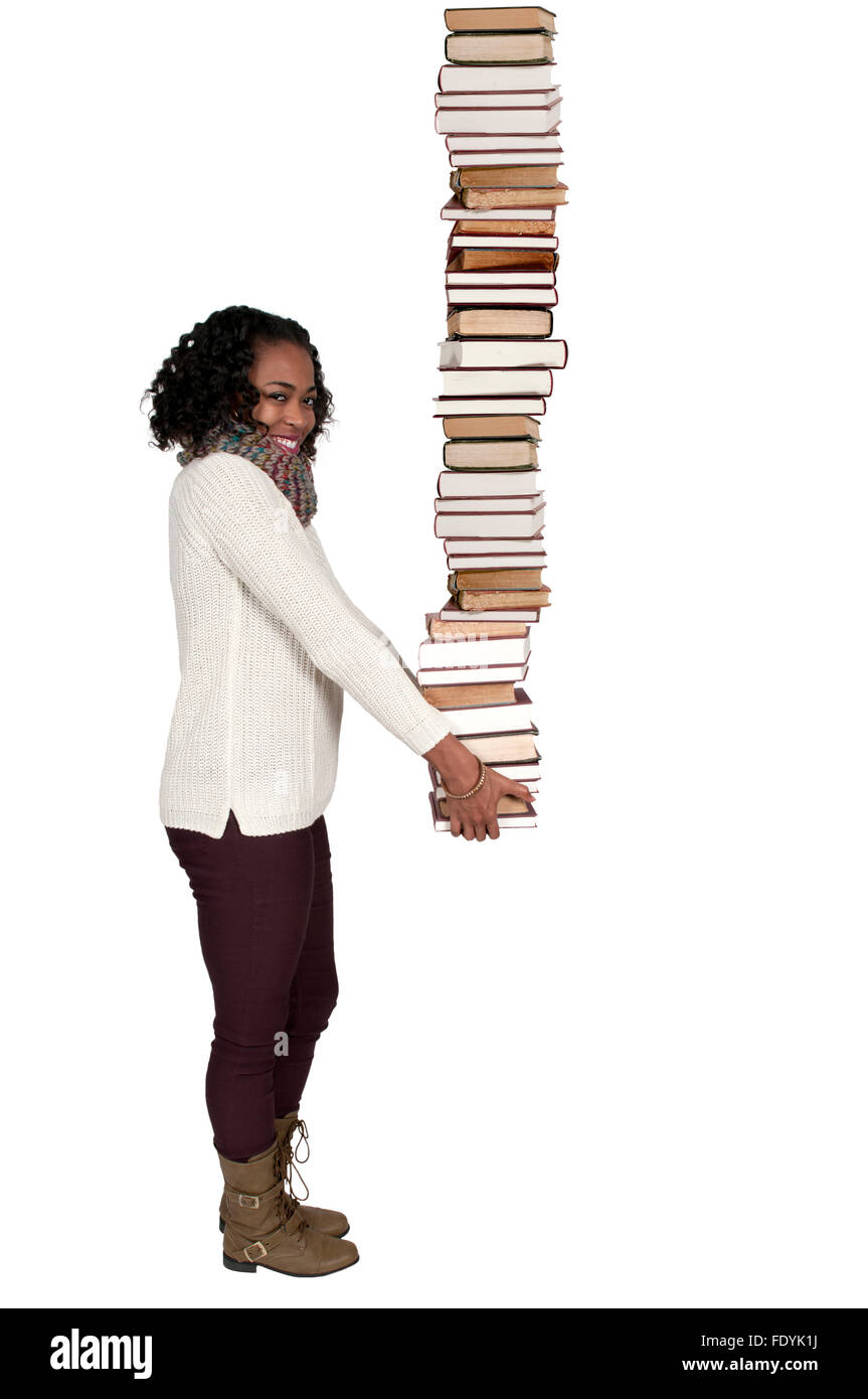 African teacher holding books hi-res stock photography and images - Alamy