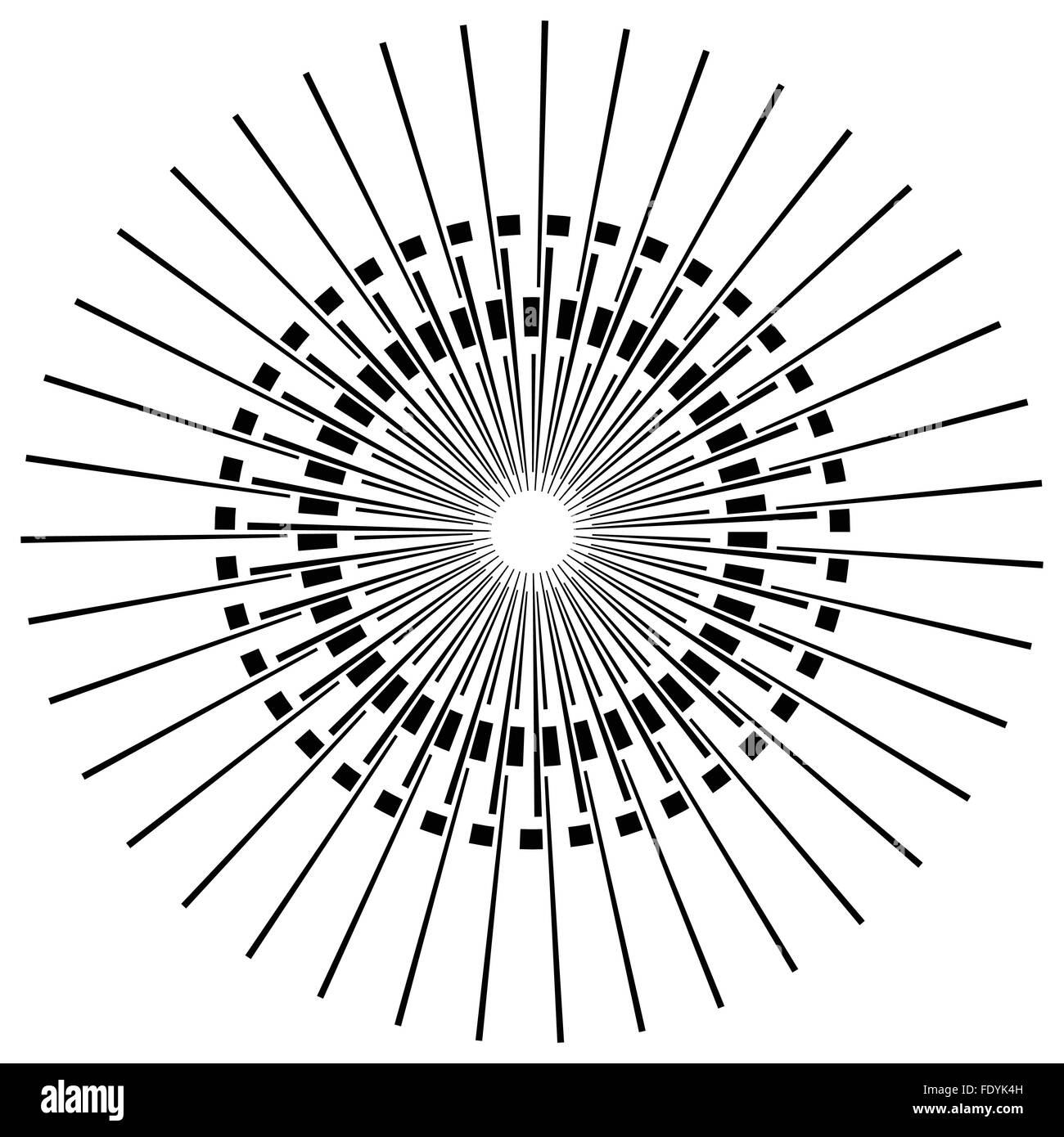 Abstract circle element with geometric lines on white Stock Vector ...