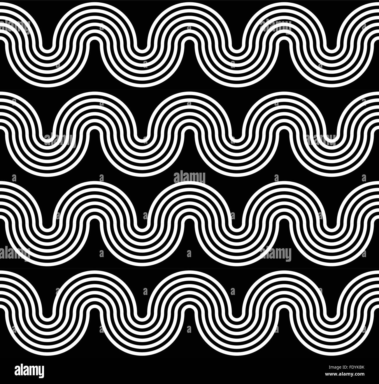 Waving parallel lines seamlessly repeatable monochrome pattern Stock ...