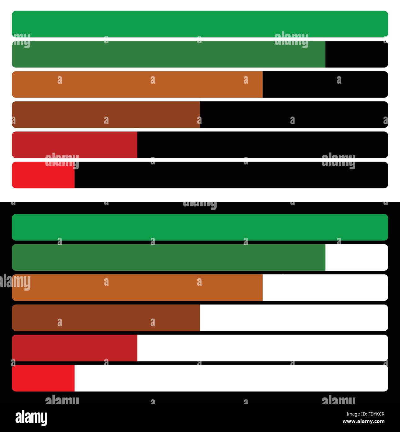 Horizontal bars. Loading bars, progress indicators. Completion Stock ...