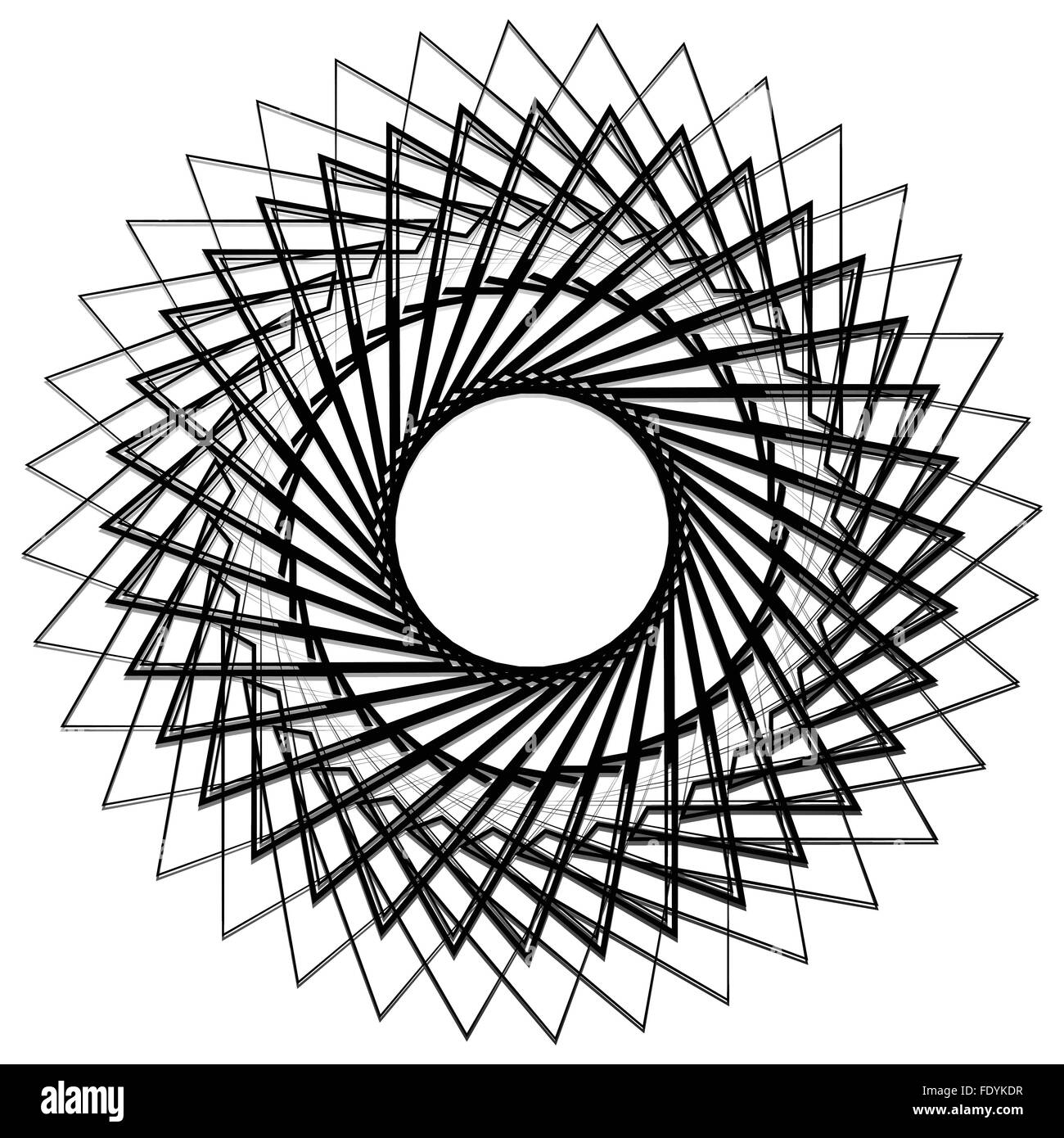 Abstract spiral element. Editable monochrome vector graphics Stock ...