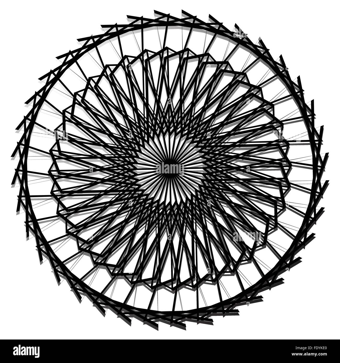 Abstract spiral element. Editable monochrome vector graphics Stock ...