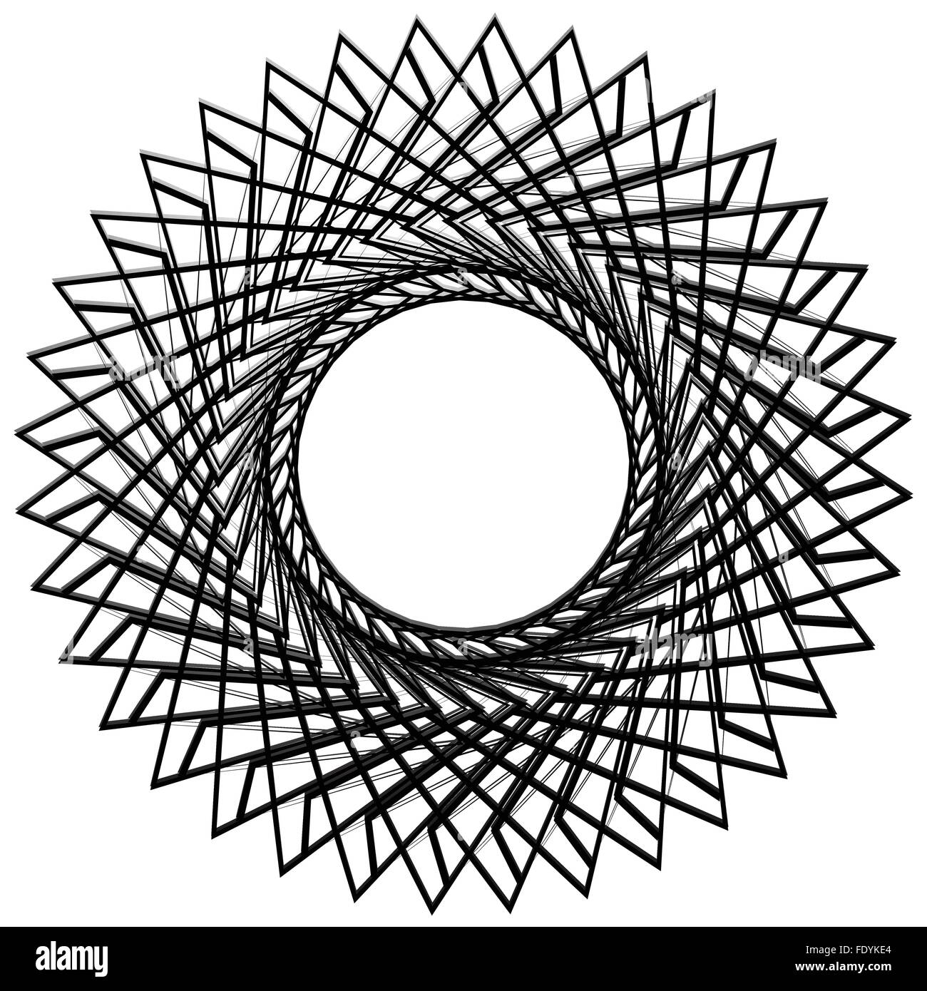 Abstract spiral element. Editable monochrome vector graphics Stock ...