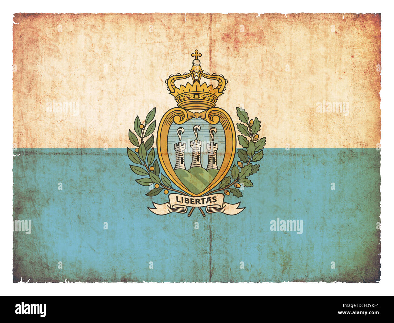 National Flag of San Marino created in grunge style Stock Photo - Alamy