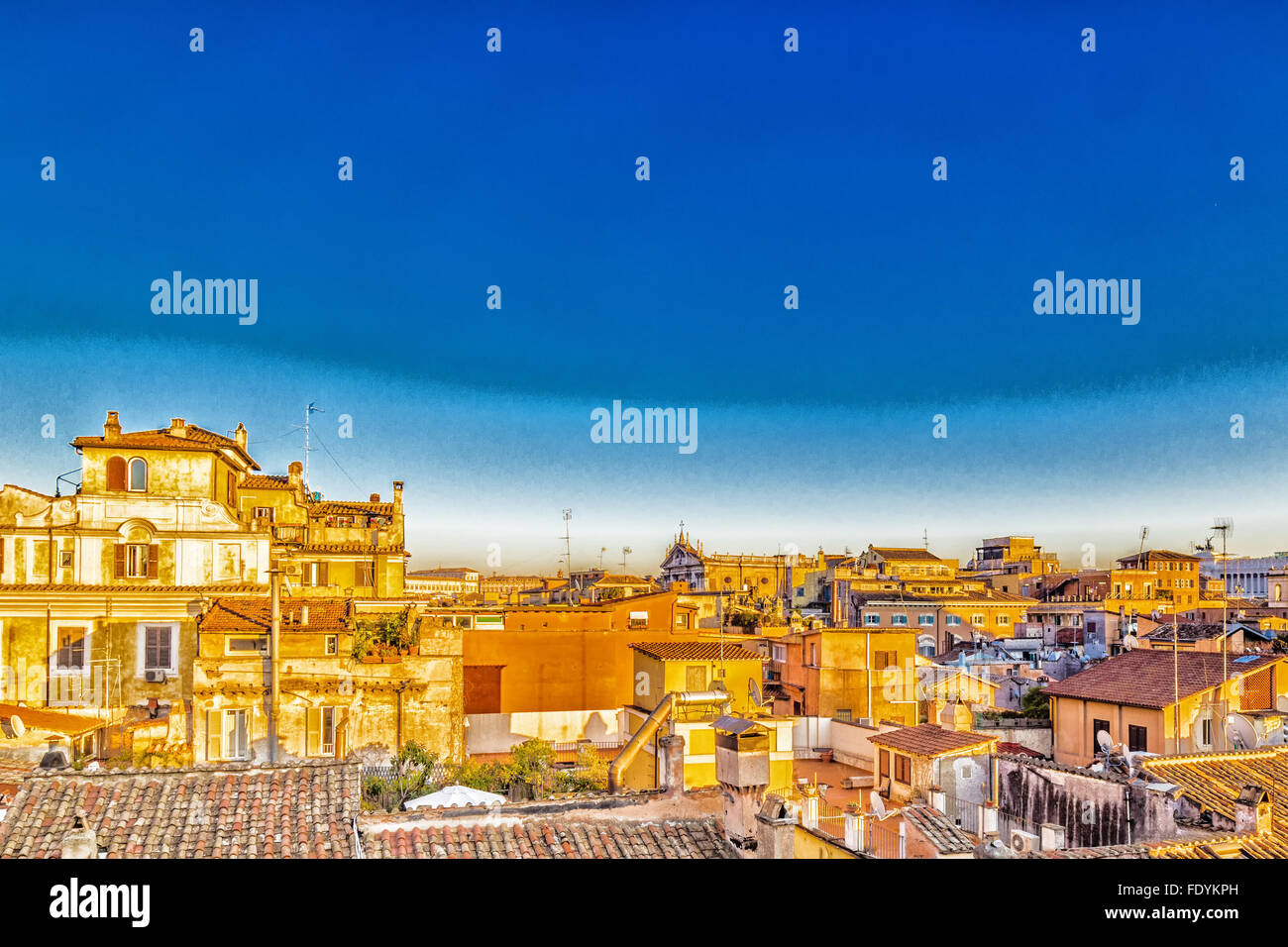 ancient roofs of Rome, Italy Stock Photo - Alamy