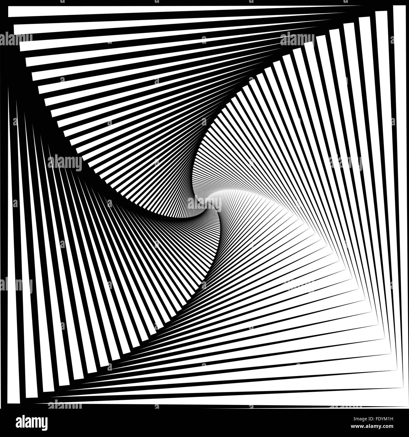 Inward rotating, spirally squares abstract monochrome background Stock Vector Image & Art - Alamy