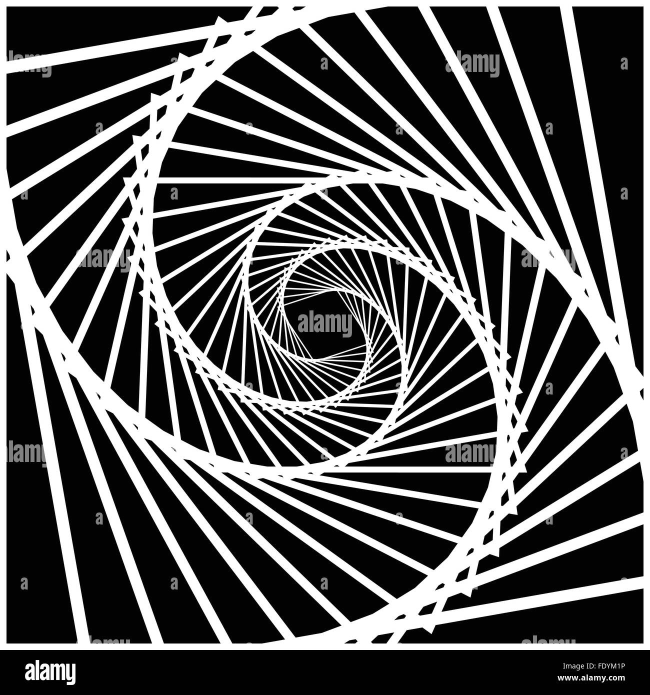 Inward rotating, spirally squares abstract monochrome background Stock Vector Image & Art - Alamy