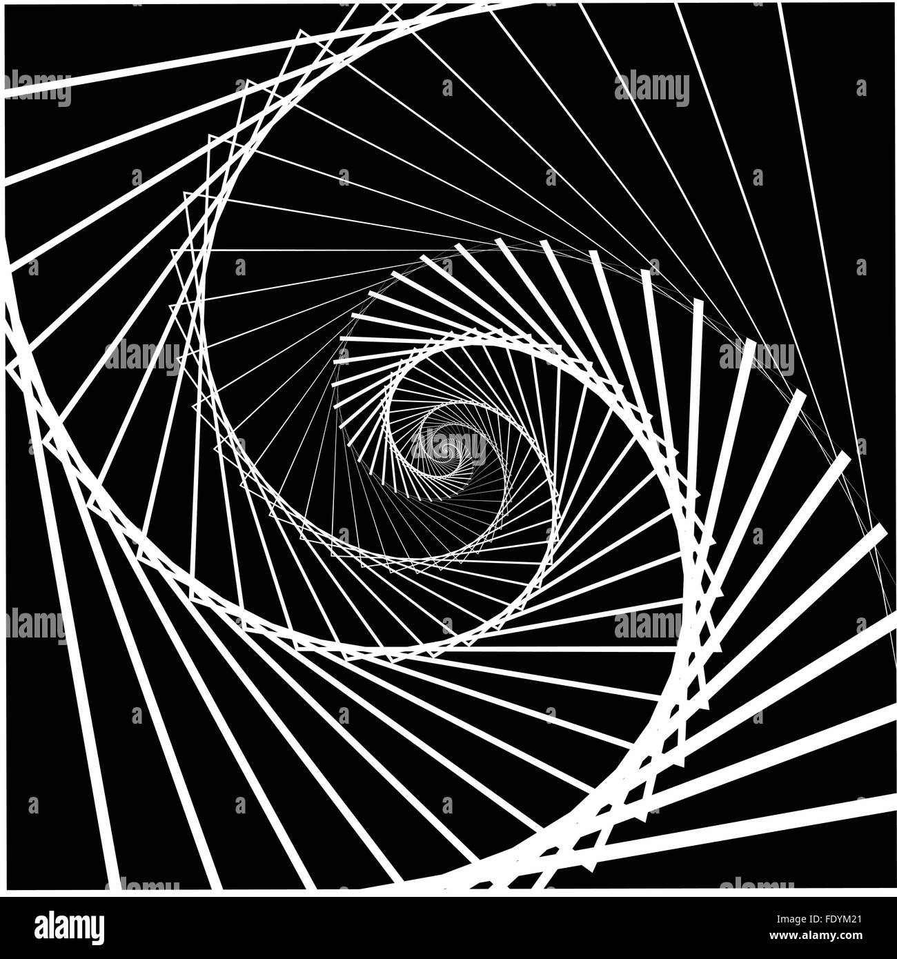 Inward rotating, spirally squares abstract monochrome background Stock Vector Image & Art - Alamy