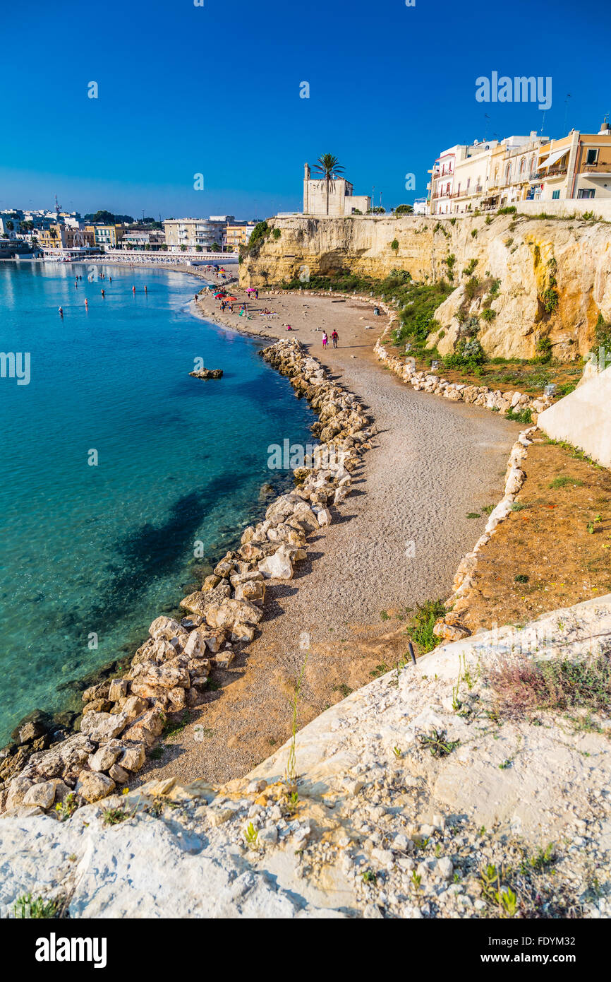 Bay of Apulian ancient town in the Salento peninsula in Italy Stock ...