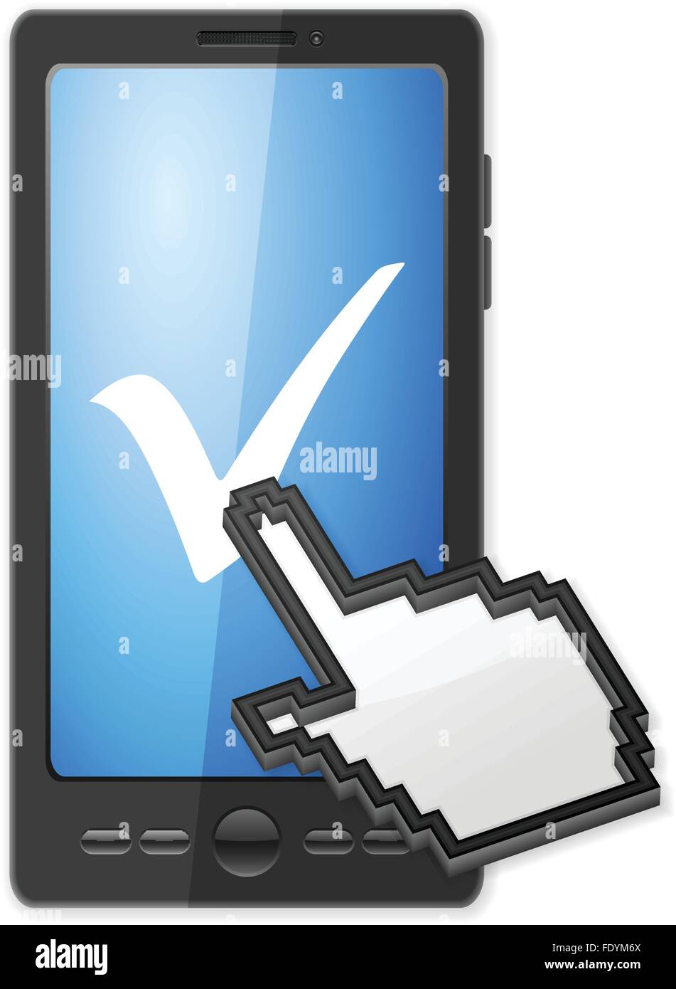 Click on check mark Stock Vector Images - Alamy