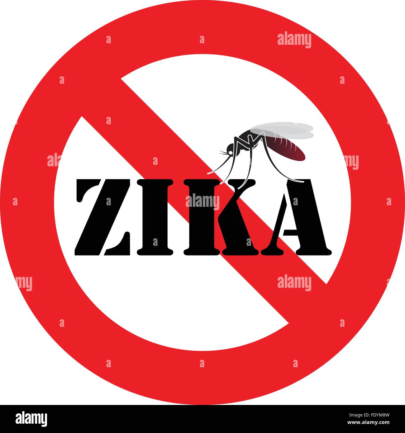 [EPS10] warning zika virus and mosquito sign Stock Vector Image & Art ...
