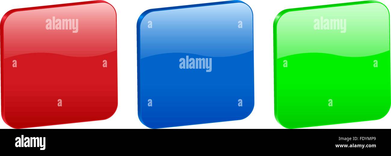 3d rounded square icon isolated on a white background. Vector ...