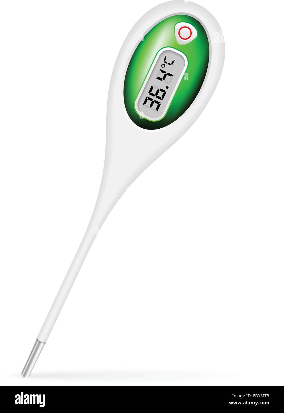 Digital thermometer isolated on a white background Stock Vector Image ...