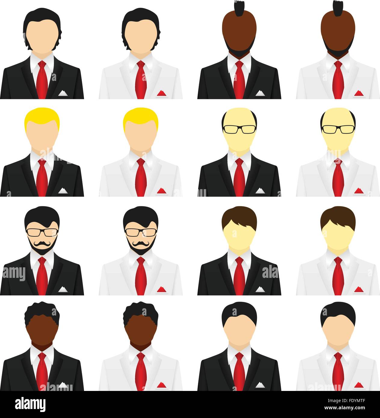 Man avatar set on a white background Stock Vector Image & Art - Alamy